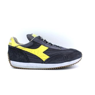 Diadora Stone Wash Wildleder Schn&uuml;rung Gummisohle - - Shoes - Herren - Schwarzk - 46 EU