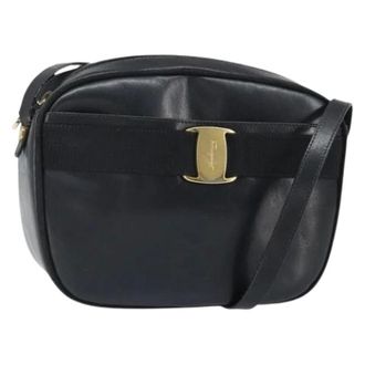 Ferragamo Sac bandouli&egrave;re en cuir Pre-owned - Femme - Pre-owned - Noir - Taille: ONE Size