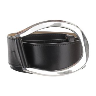 Polo Ralph Lauren Femme, Accessoires, Noir, Taille: 36 FR Ceinture en cuir avec maxi-boucle