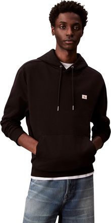 Calvin Klein Herren Hoodie Terry Badge mit Kapuze, Schwarz (Black), L