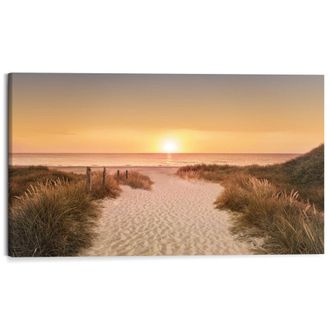 Reinders Wandbild, Sonnenuntergang, Wohnzimmer, Wandbild, Wanddeko, Room Decor, MDF, Orange, 70x118cm