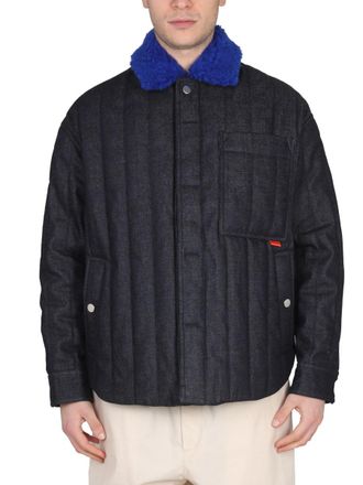 Sunnei Faux Fur Collar Jacket - Denim