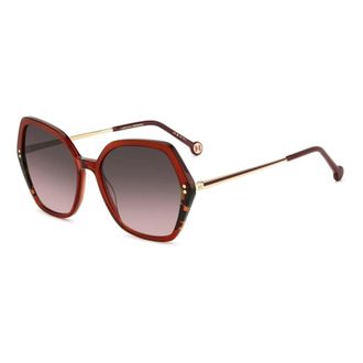 Carolina Herrera Burgundy Havana Sonnenbrille mit Braunen Rosa Get&ouml;nten Gl&auml;sern - - Accessories - Damen - Braun - ONE SIZE