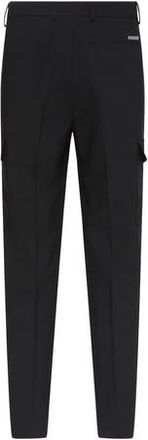 Calvin Klein Pantalon cargo droit Bengaline en laine m&eacute;lang&eacute;e