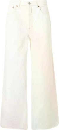 Ralph Lauren Femme, Jeans, Blanc, Taille: 32 FR Pantalon Large Tiss&eacute;