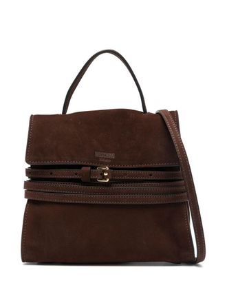 Moschino Schultertasche mit Logo-Pr&auml;gung - Braun