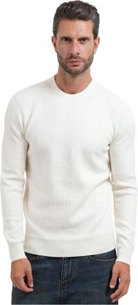 Guess Nestor CN Allover LO Pullover - - Knitwear - Herren - Wei&szlig; - M
