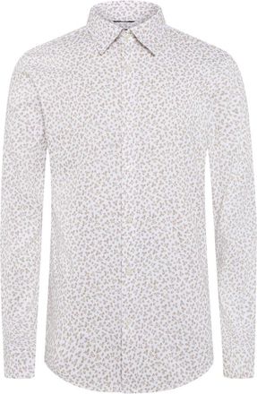 HUGO BOSS Glattes Hemd mit floralem Print und Kentkragen, Slim in
