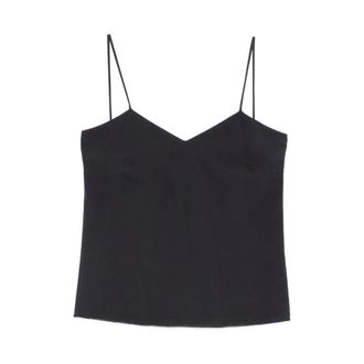 Max Mara Silk Canvas Top - - Tops - Damen - Schwarzk - L