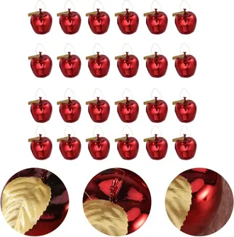 WINOMO Kunststoff Entzückende Galvanisierte Simulation Apfel für Outdoor-Weihnachtsbaum Dekoration Hängenden Ornamente Anhänger STK