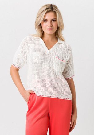 Tuzzi Nero Strickpullover mit kontrastierenden Abschl&uuml;ssen