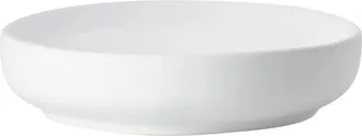 Zone Denmark Ume Seifenschale, Seifenhalter, Seifenablage fürs Waschbecken, Steinzeug mit Soft Touch-Beschichtung, Durchm. 12 cm, Weiß