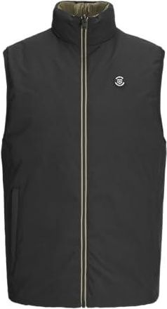 Jack & Jones Jprblubrook Veste réversible Gilet, Noir, S Homme