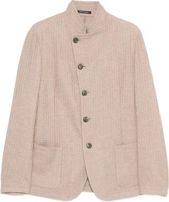Emporio Armani Jacke mit Knopfverschluss - Nude