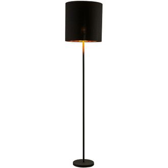 Lindby Lindby - Lampadaire Tissu Nymar en textile pour salon & salle &agrave; manger