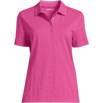 Lands End Piqu&eacute;-Poloshirt, Damen, Gr&ouml;&szlig;e:36-38 regular, Pink, Baumwolle, by Lands End