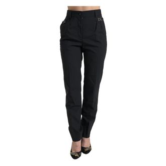 Dolce & Gabbana Femme, Pantalons, Noir, Taille: 34 FR Tapered Pants