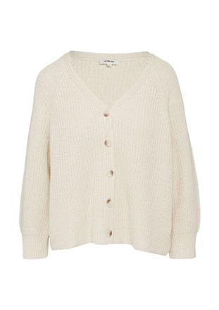 s.Oliver Cardigan Strickjacke Strukturierter Cardigan im Relaxed Fit aus Baumwollmix