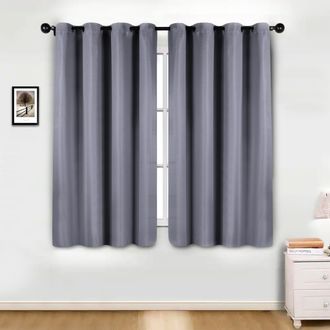 Superior Jaxon Halbverdunkelungsvorh&auml;nge, modern, strukturiert, 132 x 160 cm, mit &Ouml;sen, Sonnenschutz und Raumverdunkelung, Vorh&auml;nge f&uuml;r Schlafzimmer, Wohnzimme