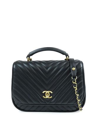 Chanel sac &agrave; main m&eacute;dium en peau dagneau (2017-2018) - Noir