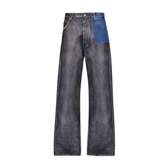 Maison Margiela Panelled Mid-Rise Cotton Jeans - - Jeans - Herren - Grau - W30