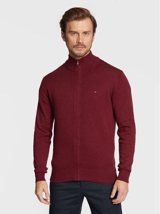 Tommy Hilfiger Strickjacke MW0MW28050 Dunkelrot Regular Fit