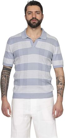 Mauro Ottaviani Homme, Pulls, Bleu, Taille: M Polo Buttonless