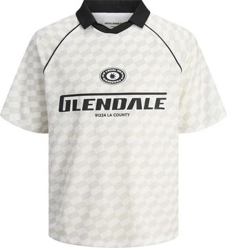 Jack & Jones Jcolido AOP Mesh Open Collar Polo Jnr