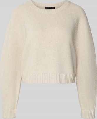 Oui Strickpullover aus Woll-Mix mit Rundhalsausschnitt