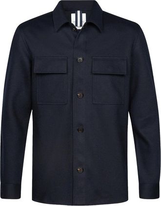 Profuomo Overshirt aus einem Wollgemisch mit Brusttaschen in