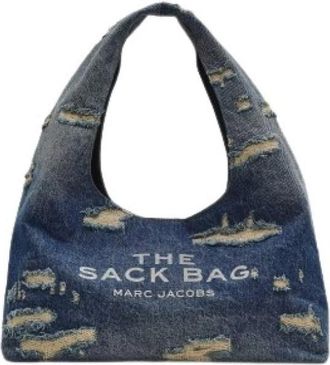 Marc Jacobs Femme, Sacs, Bleu, Taille: ONE Size The Rip and Repair Denim Sack Bag