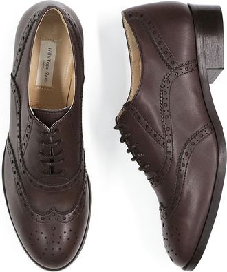 Will&rsquo;s Vegan Store Damen vegan Oxford Brogues Dunkelbraun