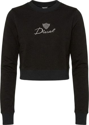Diesel Kurzes Sweatshirt f&uuml;r Damen, Schmal (Schwarz)