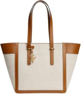 Tommy Hilfiger Sac &agrave; main &agrave; breloque marque en cuir et coton
