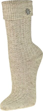 Harrys-Collection Unisex Trachtensocken mit Edelwei&szlig; f&uuml;r Damen und Herren, Farben:beige, Schuhgr&ouml;&szlig;e:39-42
