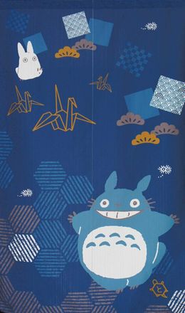 Cosmos Narumi 10733 Studio Ghibli Mein Nachbar Totoro Noren (japanischer Vorhang) Good Luck Serie Kran und Schildkr&ouml;te, 85 x 150 cm