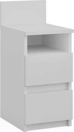 Vicco Nachttisch Monty, Nachtkommode, Wei&szlig;, 25 x 59.1 cm mit 2 Schubladen