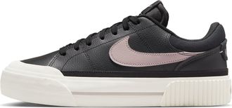 Nike Nike Court Damen Legacy Lift Schuhe Sneaker, Black/SAIL-White-Team ORANGE, 36.5 EU