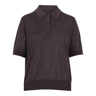 Loulou Studio Femme, Pulls, Brun, Taille: 42 FR Polo en cachemire