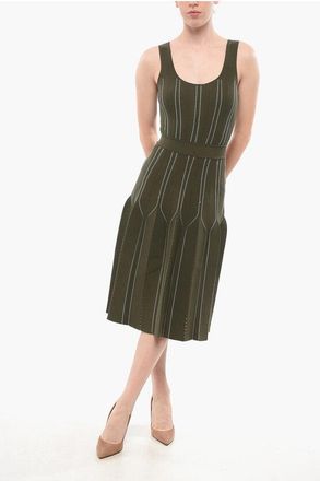 Elisabetta Franchi Knitted Flared Midi Dress size 40