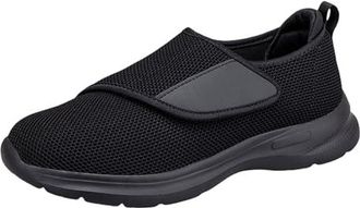 Generic Baskets Décontractées Hommes Antidérapantes et Large Maille Tissée Lacets Randonnée en Plein air Noir Runner Chaussures urbaines Ultra Confortables Pa