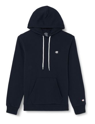 Champion Legacy Basics - Powerblend Fleece Sweatshirt mit Kapuze, Marineblau, XS Herren FW23, Blu Marino, XS