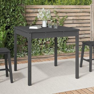 vidaXL Vidaxl - Table de jardin gris 82,5x82,5x76 cm bois massif de pin