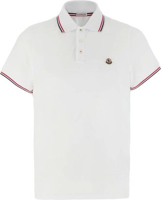 Moncler Homme, Tops, Blanc, Taille: XL Polo Classique pour Homme