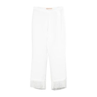 Pennyblack Pantalon &agrave; franges Maschera - Femme - Pantalons - Blanc - Taille: 38 FR