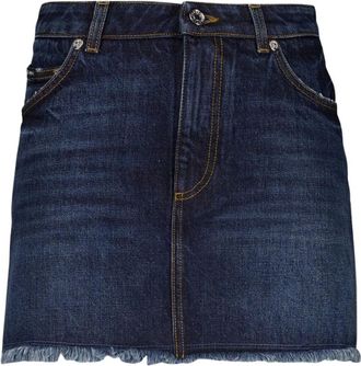 Dolce & Gabbana Femme, Jupes, Bleu, Taille: 36 FR Mini-jupe en denim