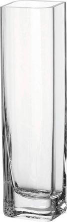 Leonardo Kasten-Vase Lucca, moderne Blumenvase, handgefertigtes Unikat in rechteckiger Form aus Glas, H 30 x B 8-cm, 014382