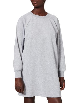 Noisy May Noisy may Damen Nmlupa L/S Sweat Dress Noos Kleid, Light Grey Melange, S EU