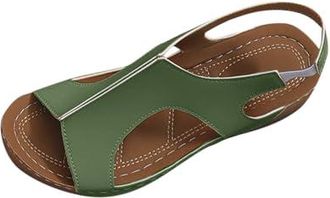 Generic Sandales compens&eacute;es pour femme - Bout ouvert - Chaussures d&eacute;t&eacute; d&eacute;contract&eacute;es - Couleur unie - &Eacute;l&eacute;gantes - Polyvalentes - Semelle &eacute;paisse - Respirantes