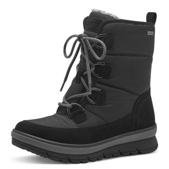 Jana Damen Winterstiefeletten zum Schn&uuml;ren Wasserabweisend Vegan, Schwarz (Schwarz), 42 EU